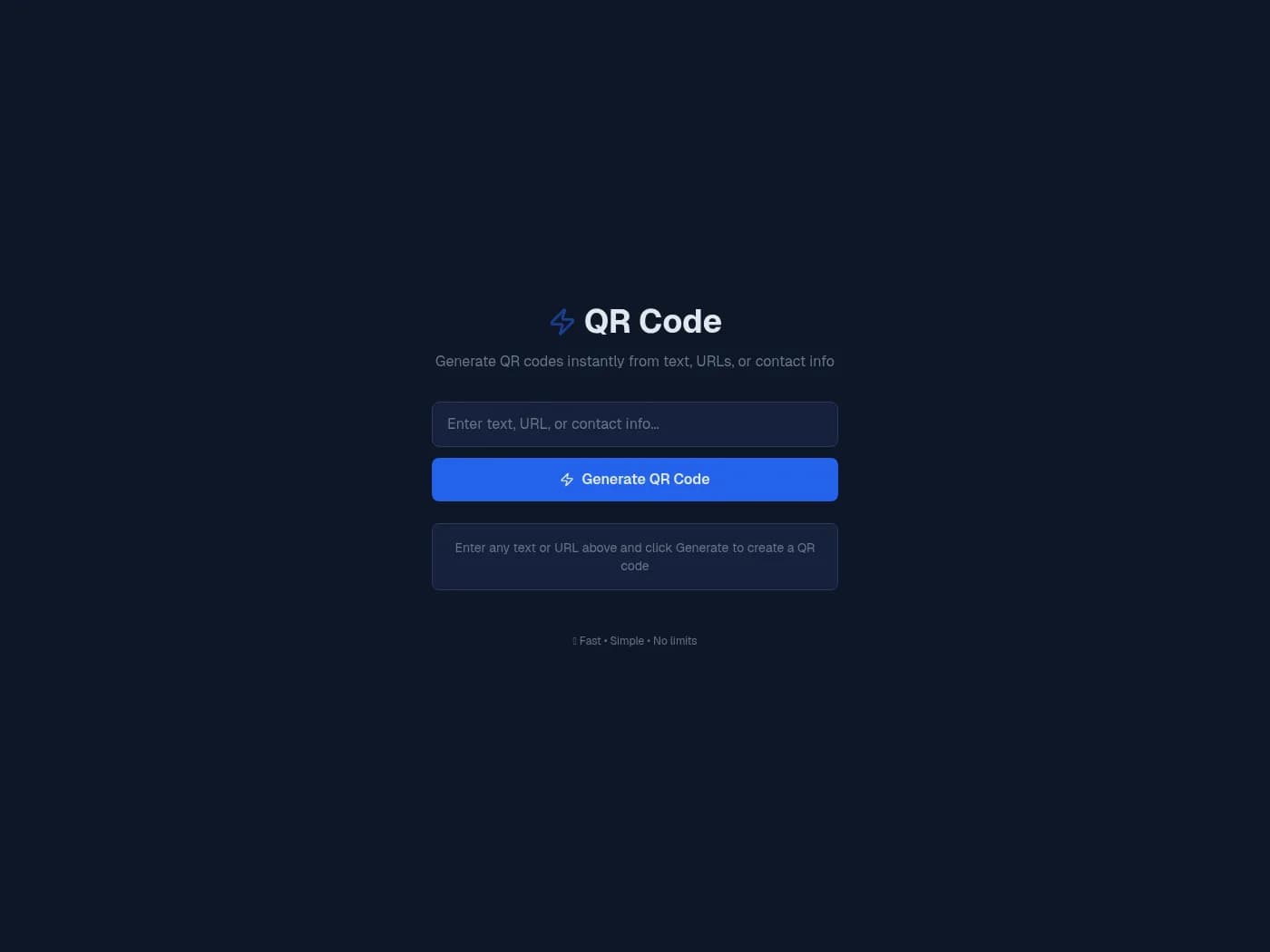 Simple QR Code Generator