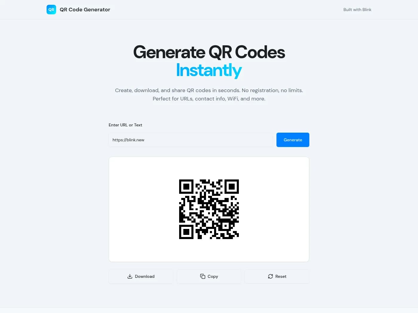 Simple QR Code Generator