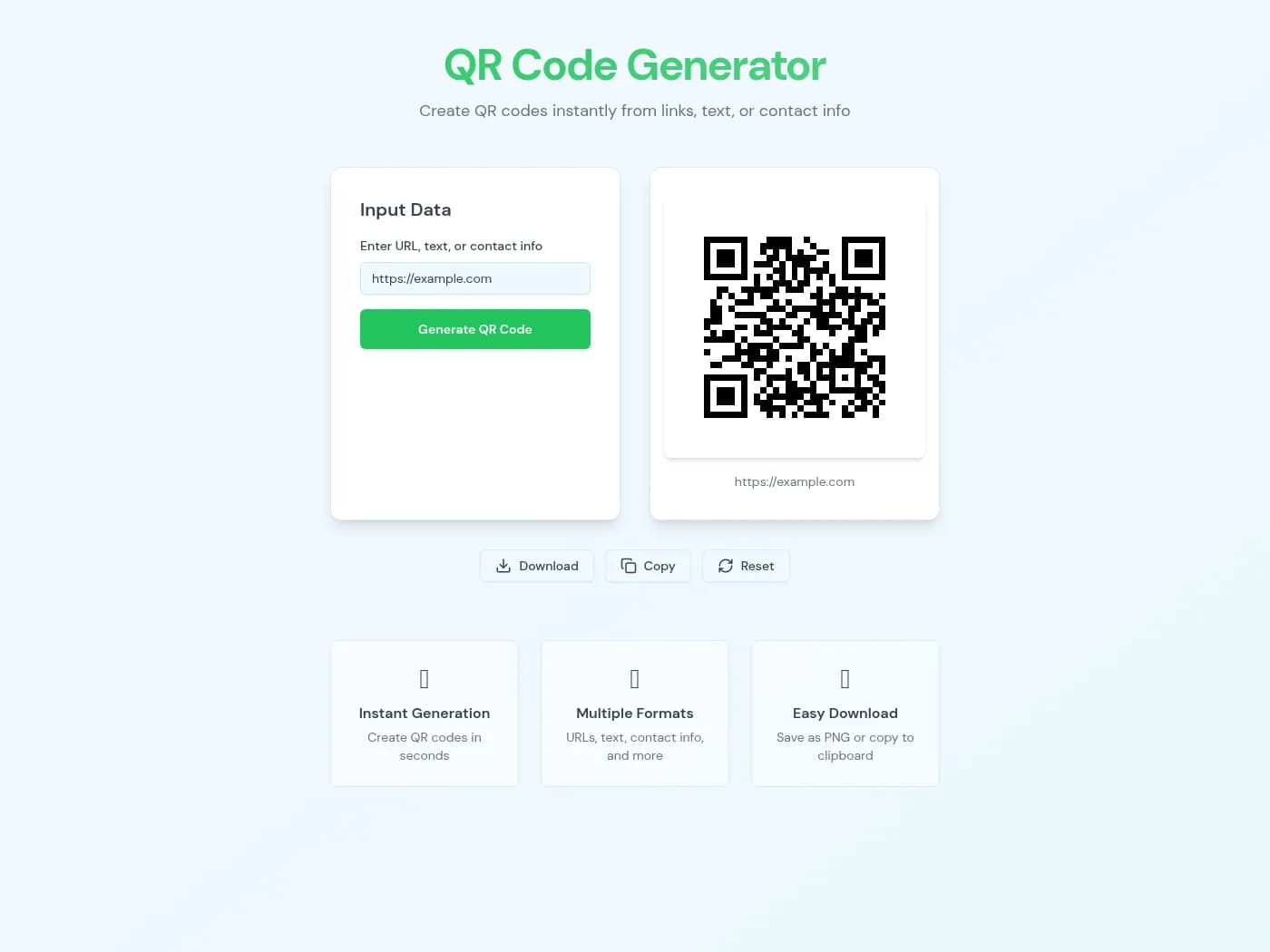 Simple QR Code Generator