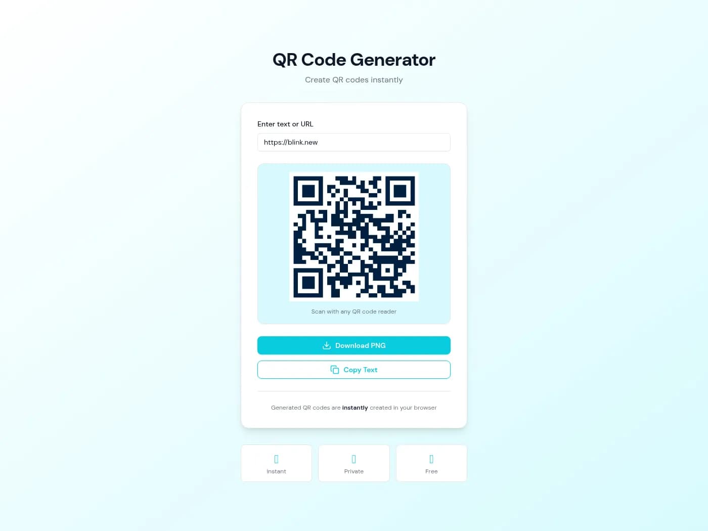 Simple QR Code Generator