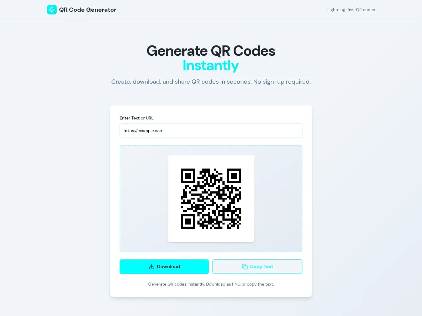 Simple QR Code Generator