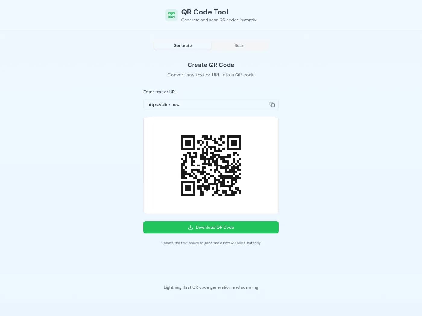 Simple QR Code Generator and Scanner