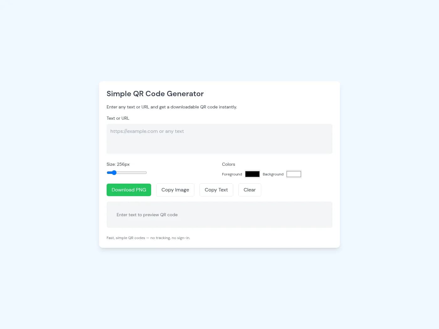 Simple QR Code Generator
