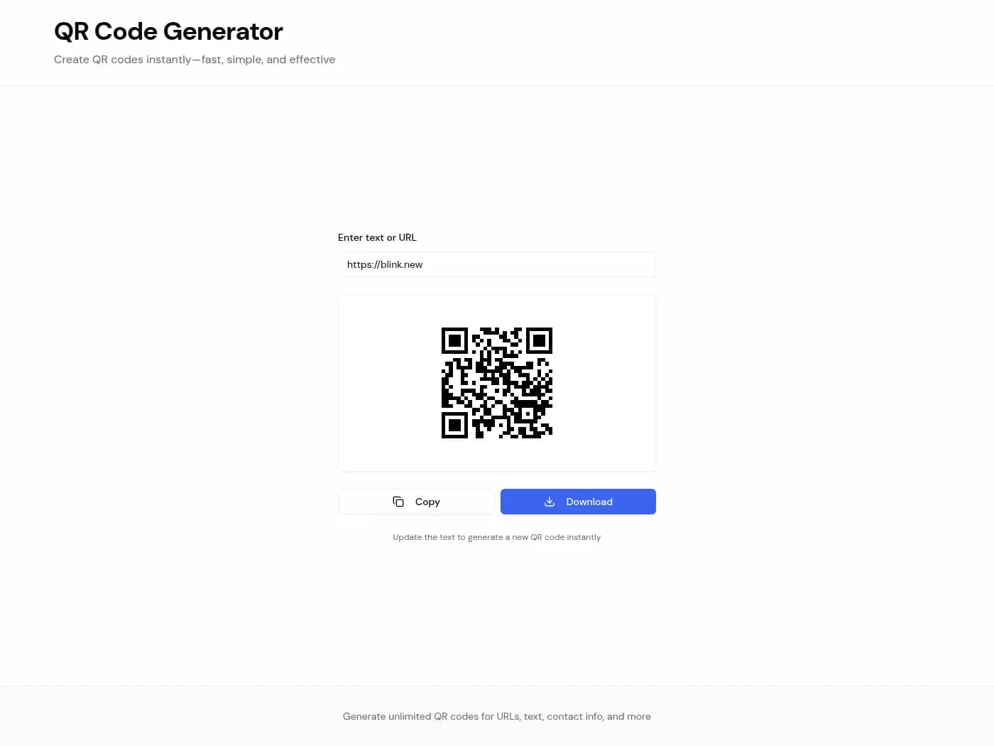 Simple QR Code Generator