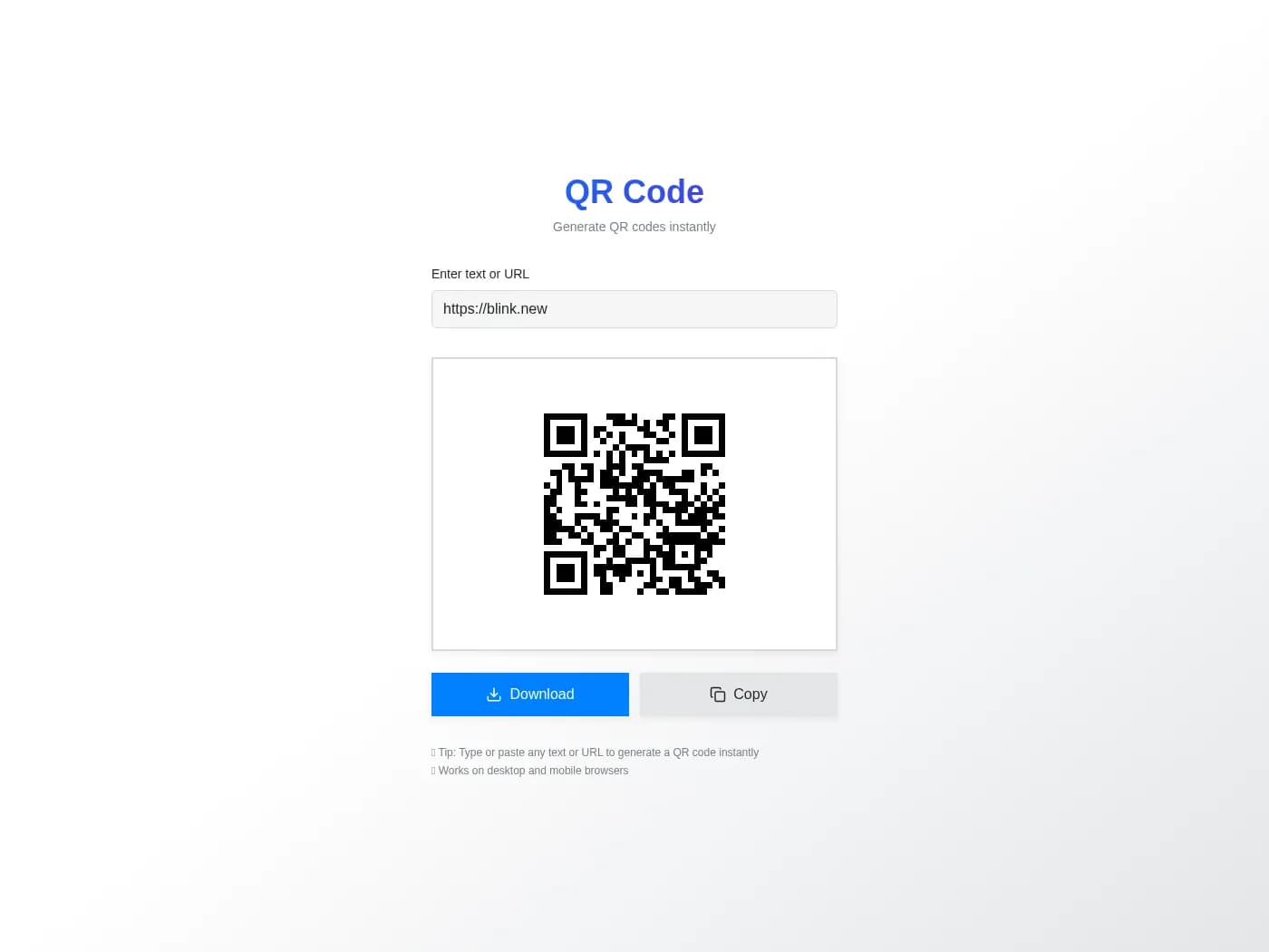 Simple QR Code Generator