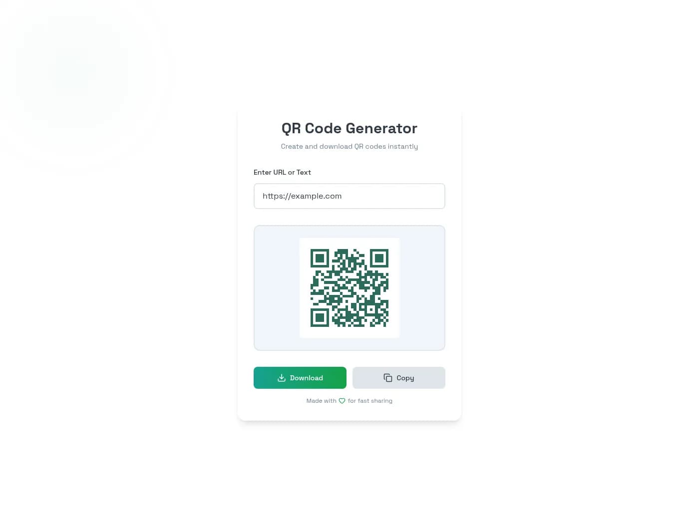 Simple QR Code Generator