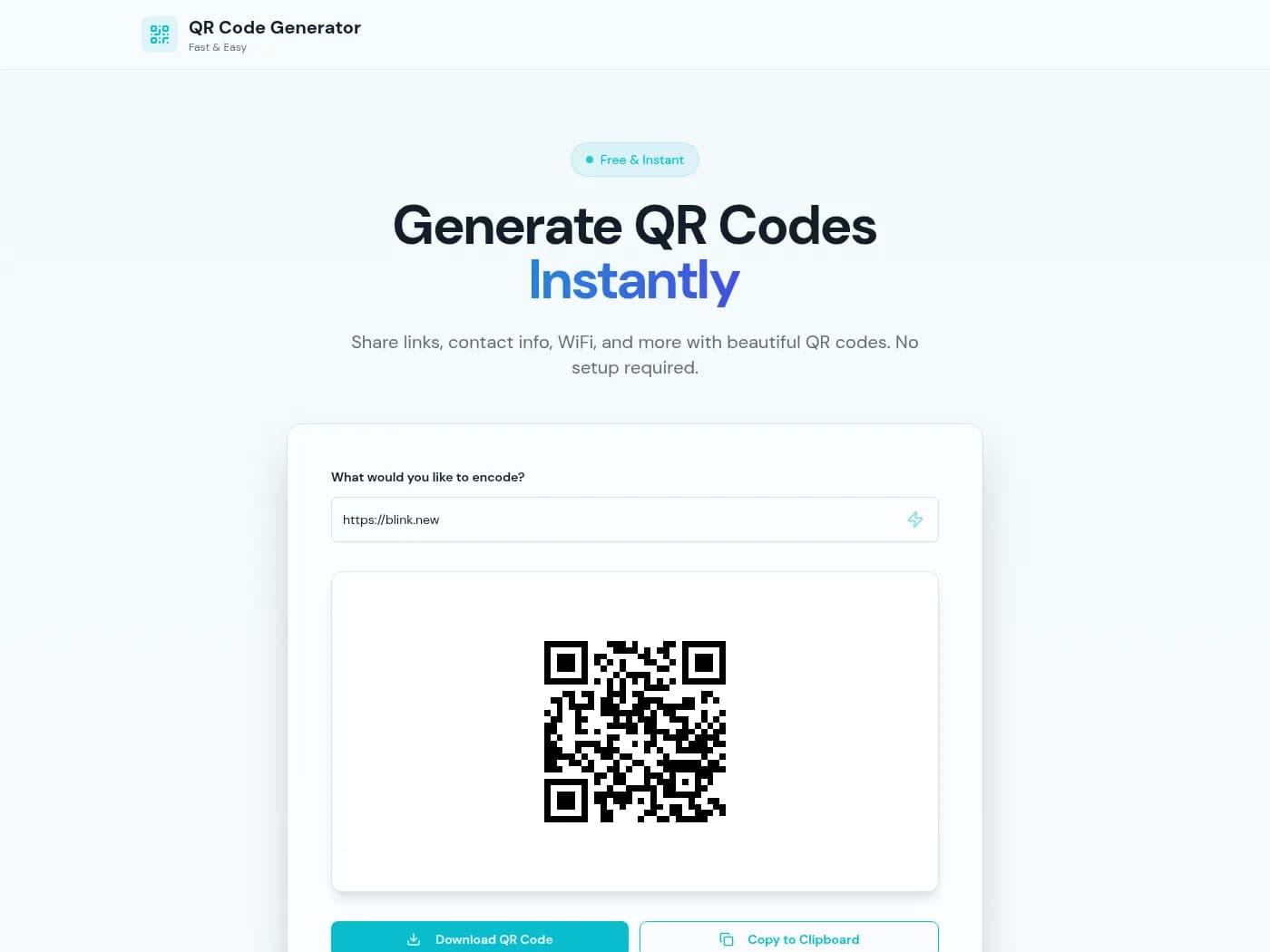 Simple QR Code Generator