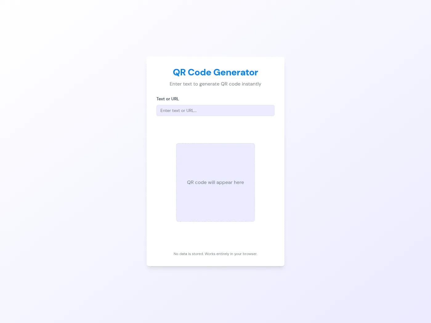 Simple QR Code Generator
