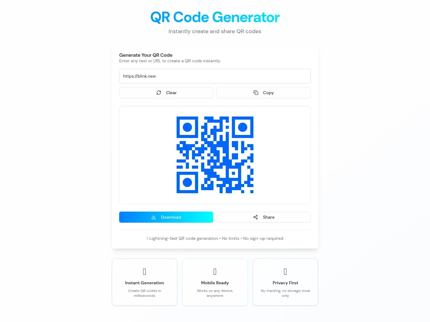 Simple QR Code Generator