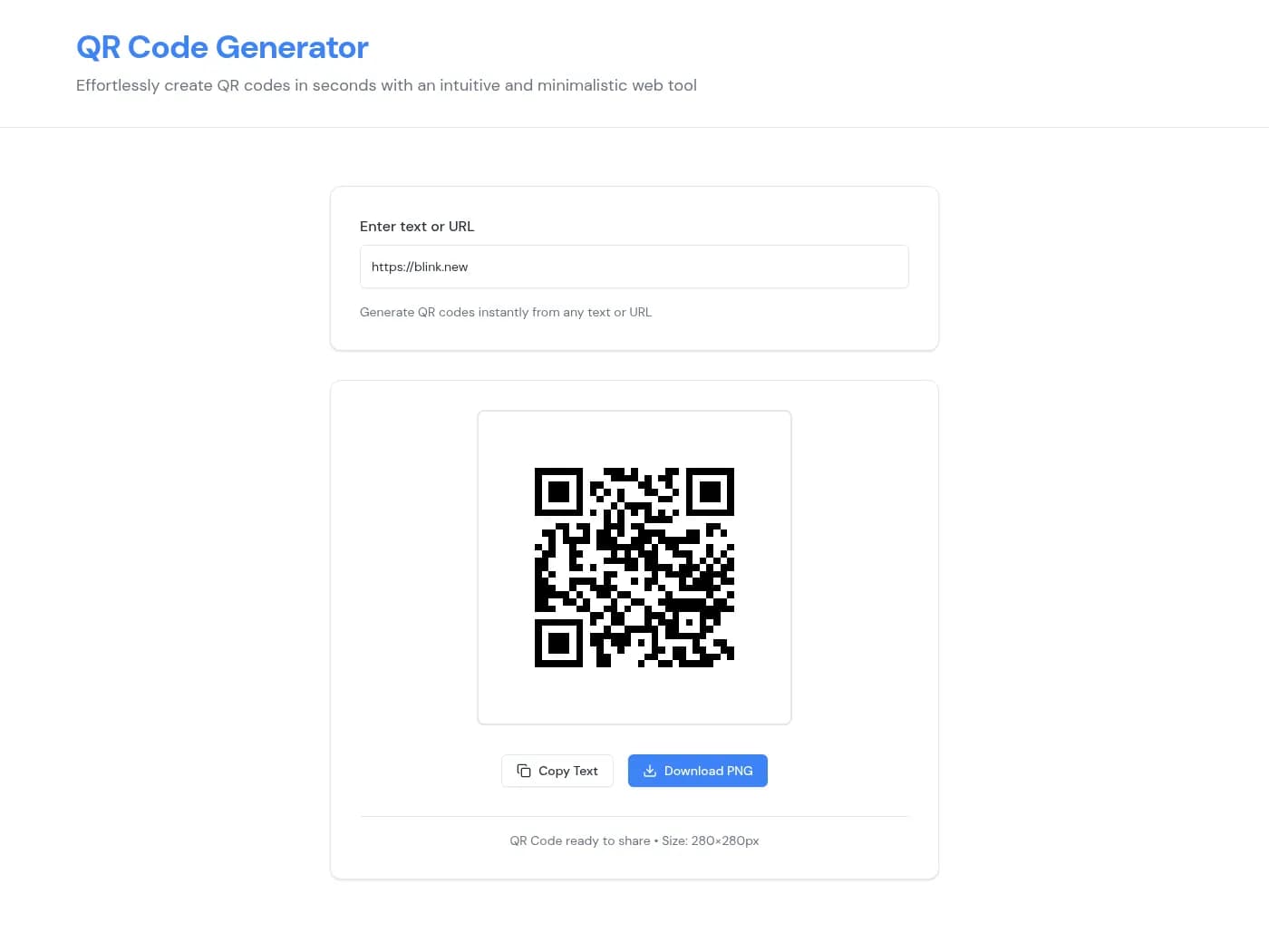 Simple QR Code Generator