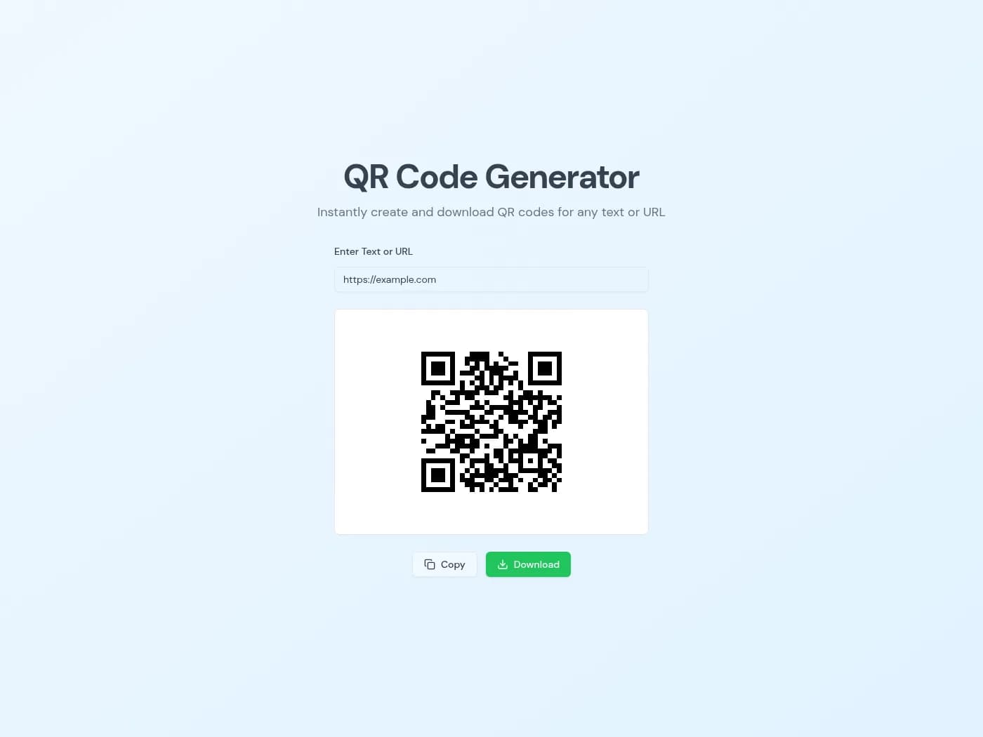 Simple QR Code Generator