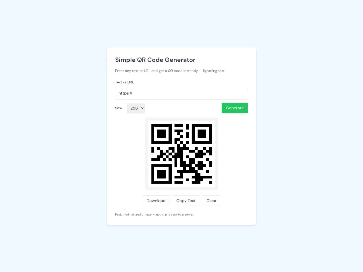 Simple QR Code Generator