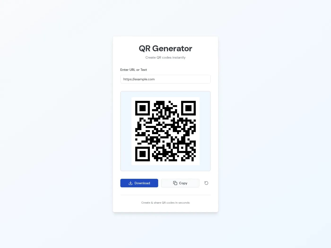 Simple QR Code Generator