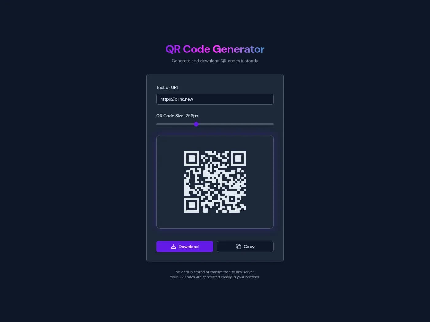 Simple QR Code Generator