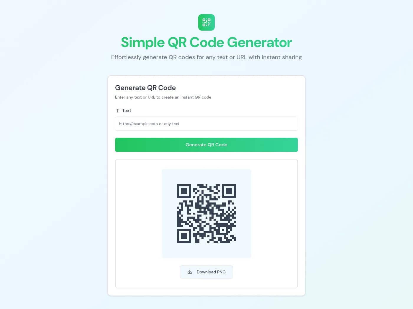 Simple QR Code Generator
