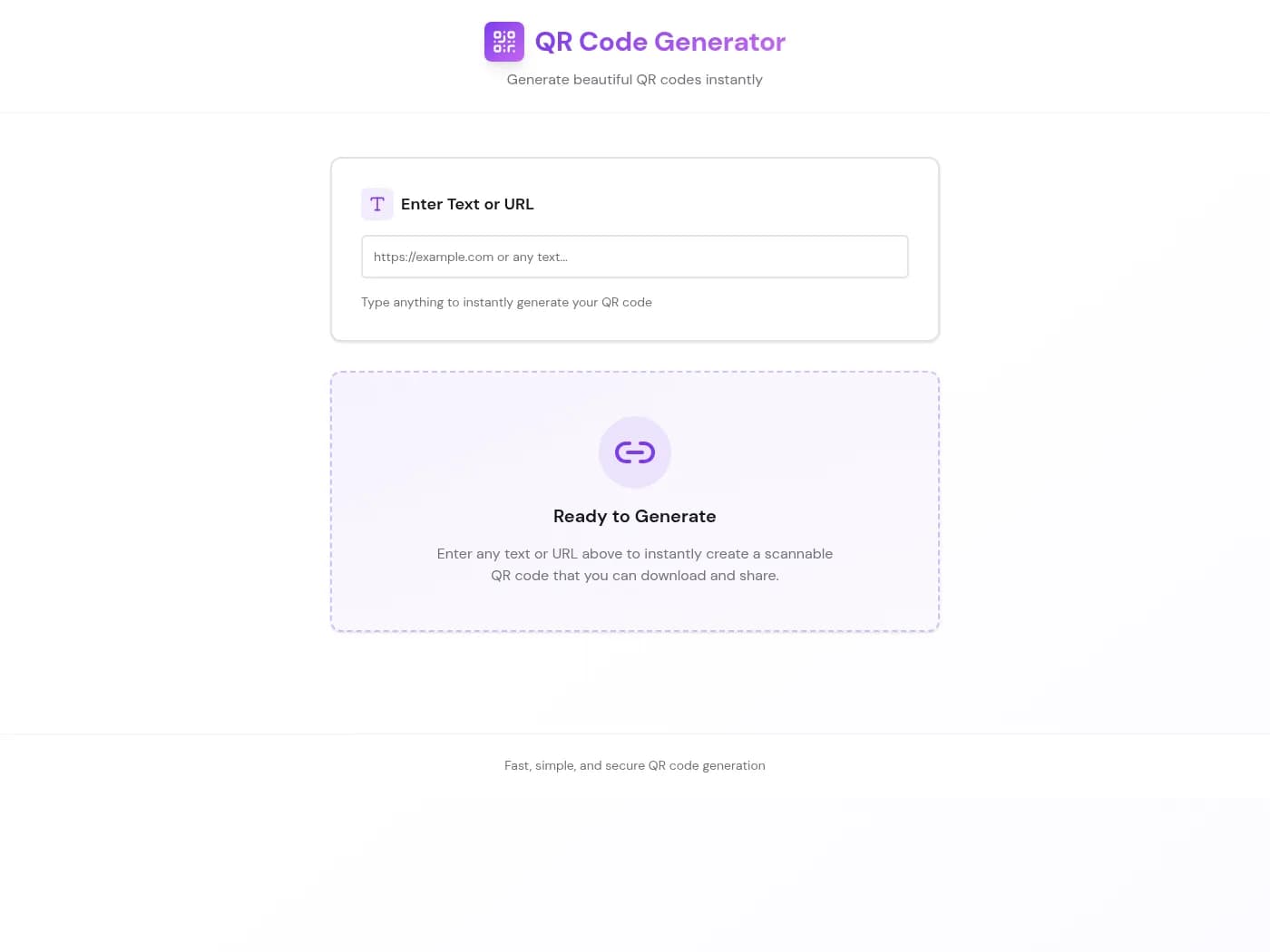 Simple QR Code Generator