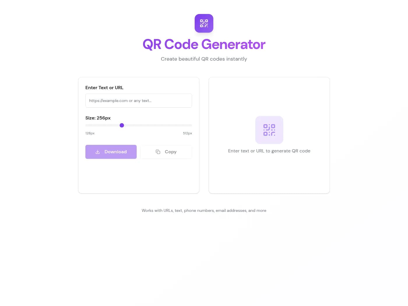 Simple QR Code Generator
