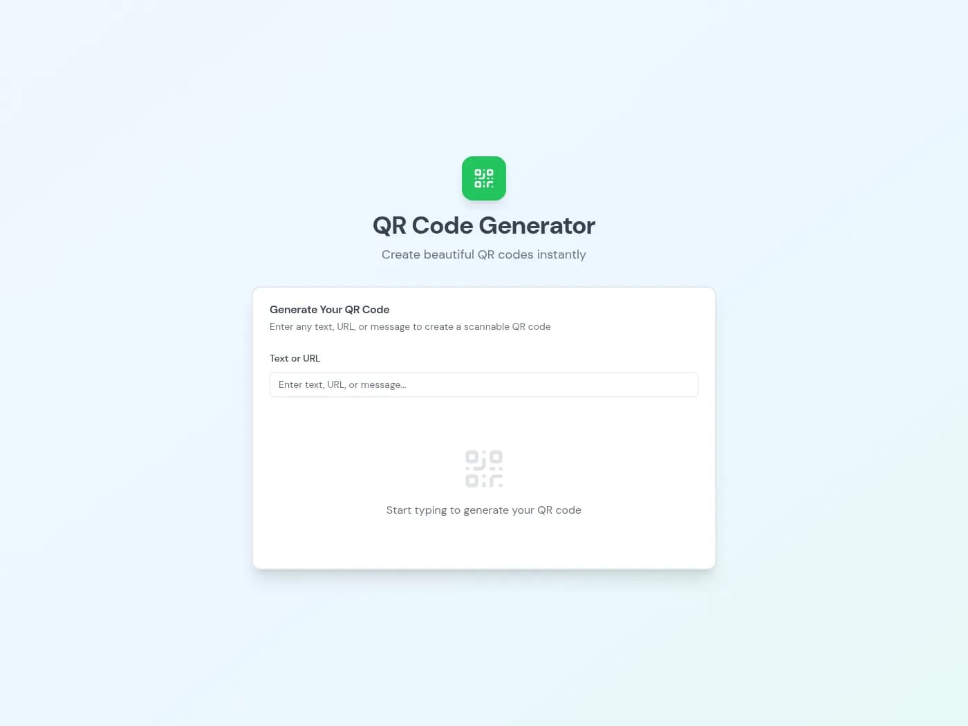 Simple QR Code Generator
