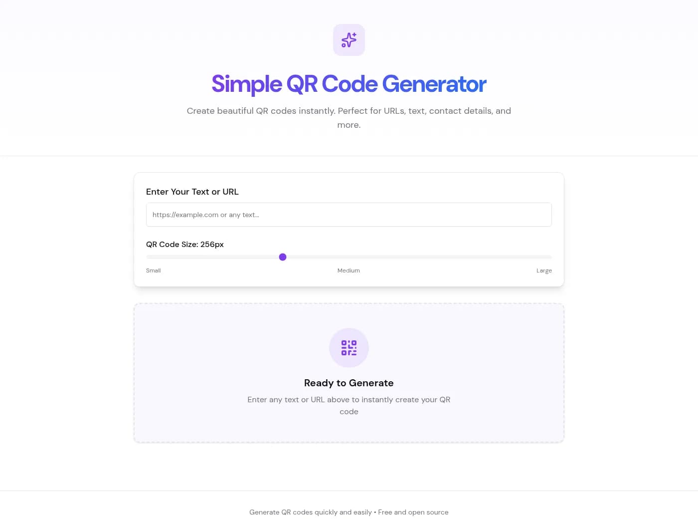 Simple QR Code Generator