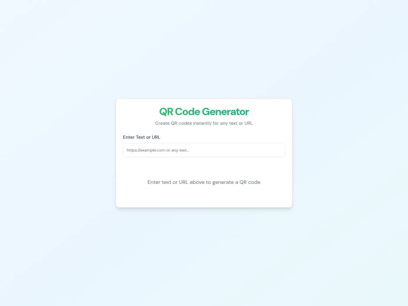Simple QR Code Generator