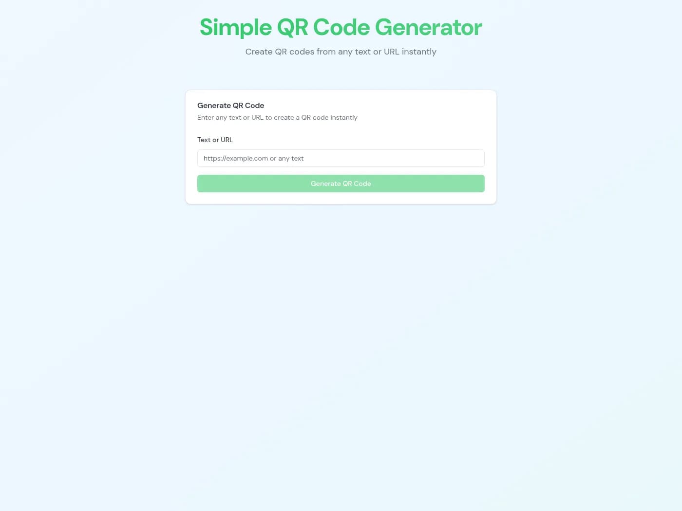 Simple QR Code Generator