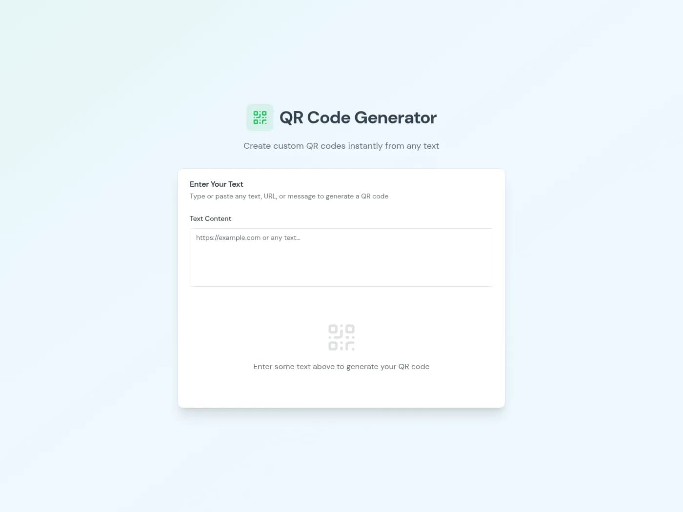 Simple QR Code Generator