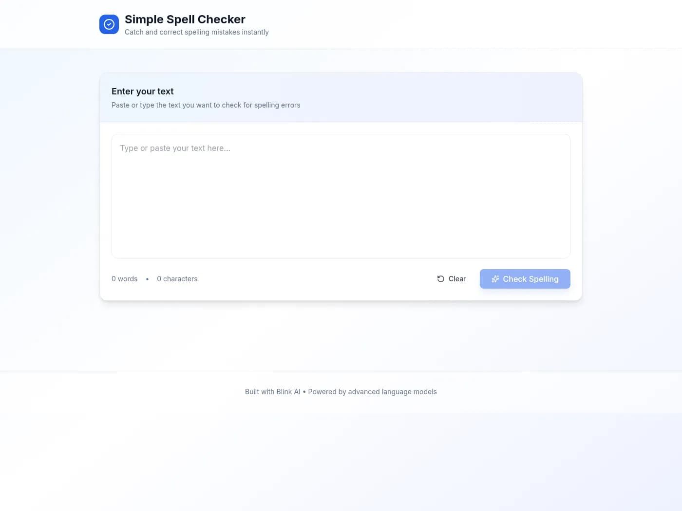 Simple Spell Checker