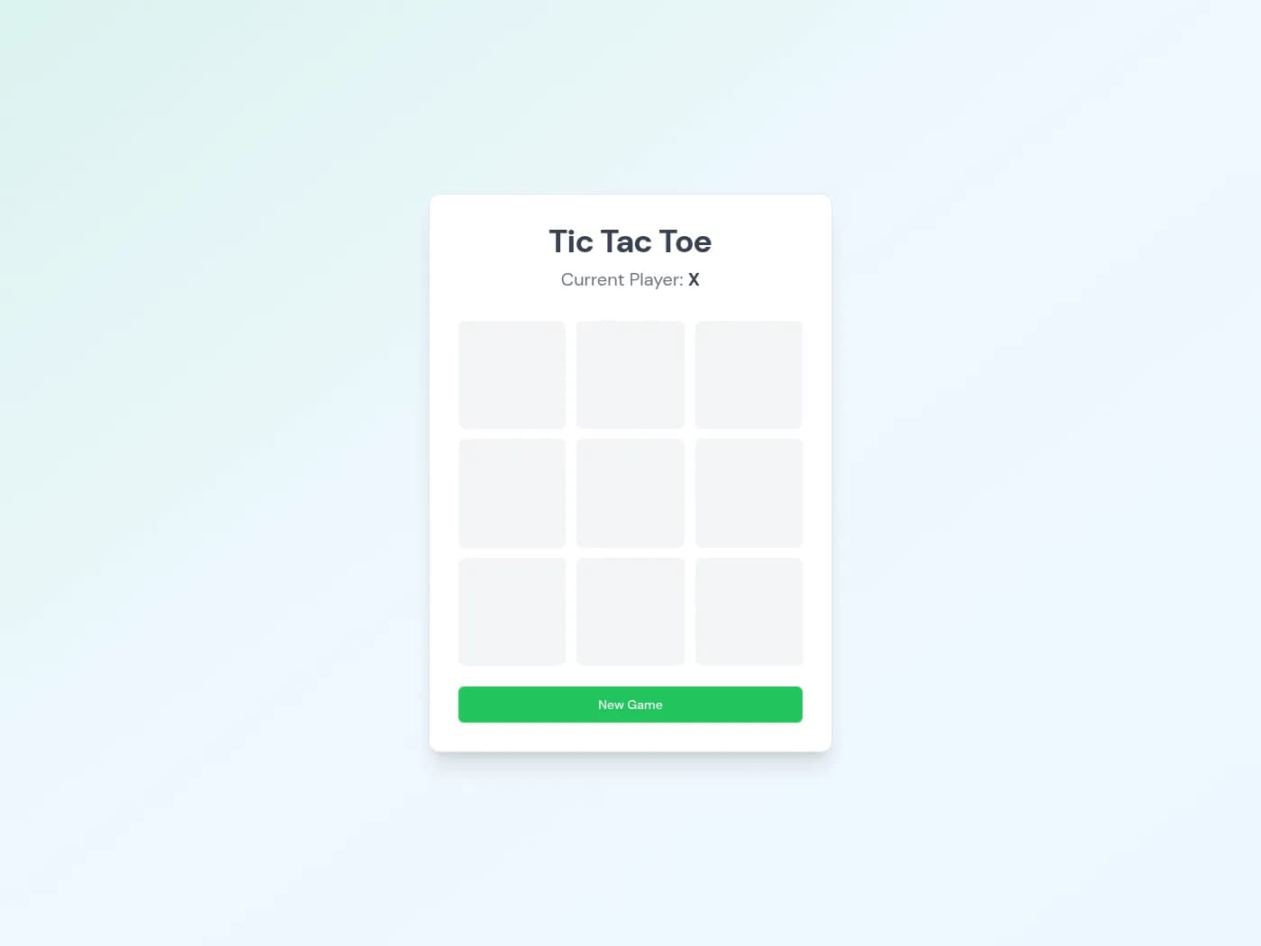 Simple Tic Tac Toe Game