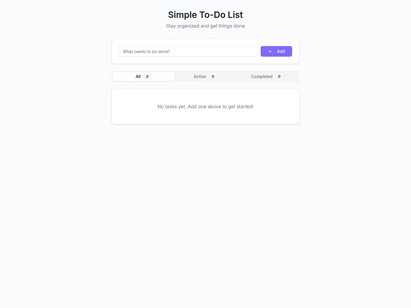 Simple To-Do List App
