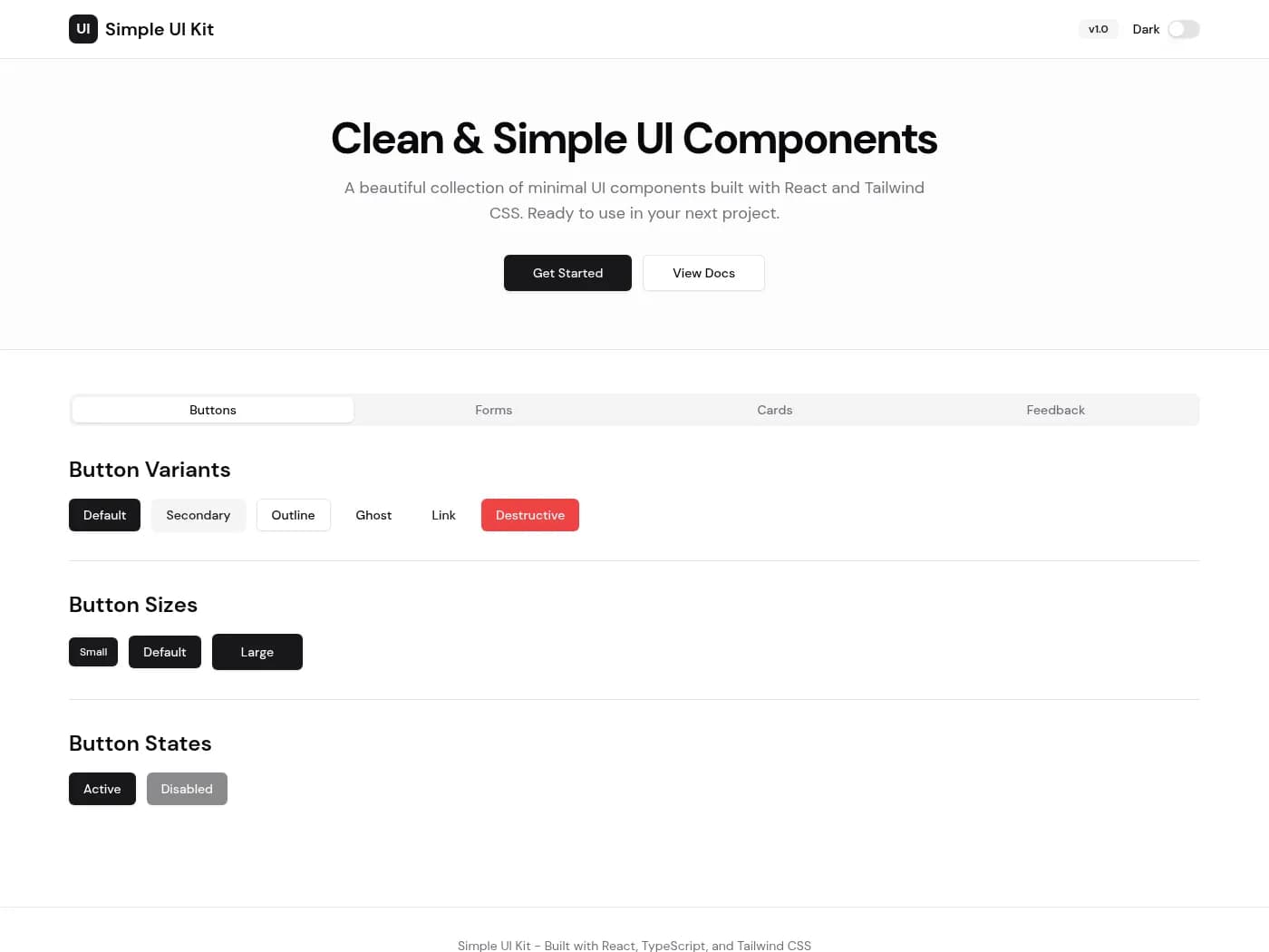 Simple UI Kit
