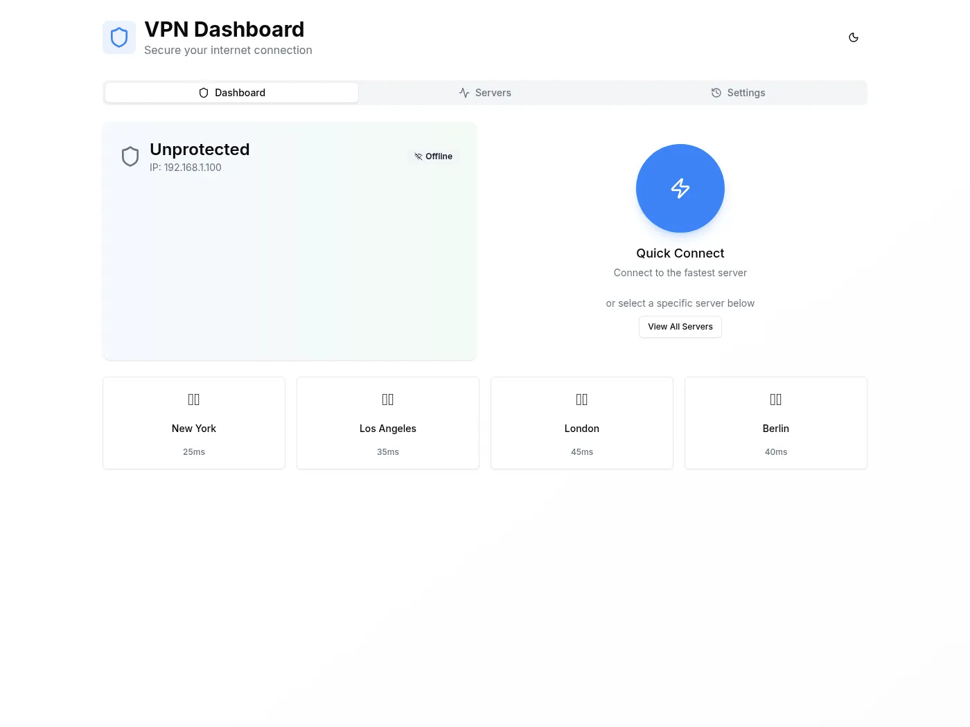 Simple VPN Web Dashboard