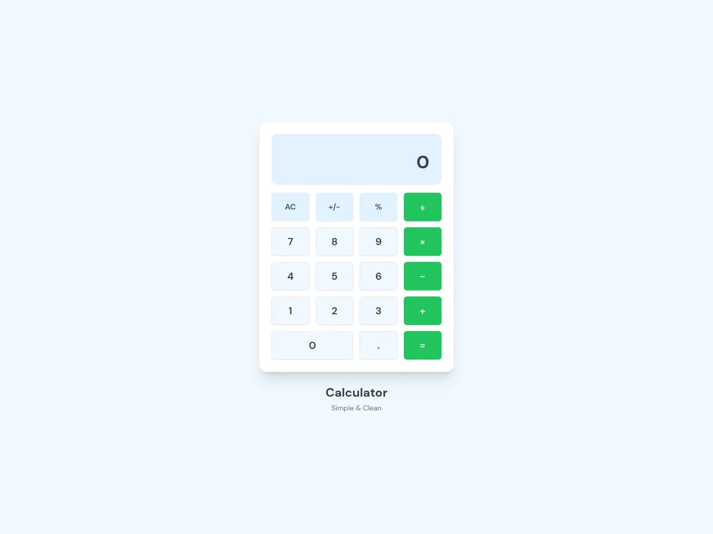Simple Web Calculator
