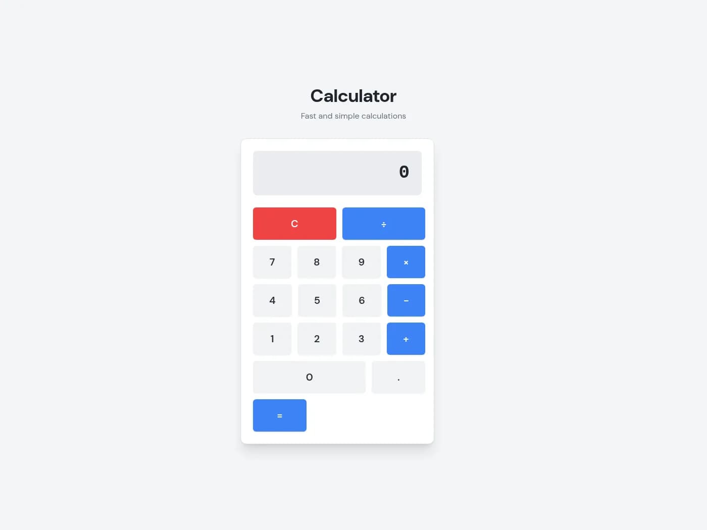 Simple Web Calculator