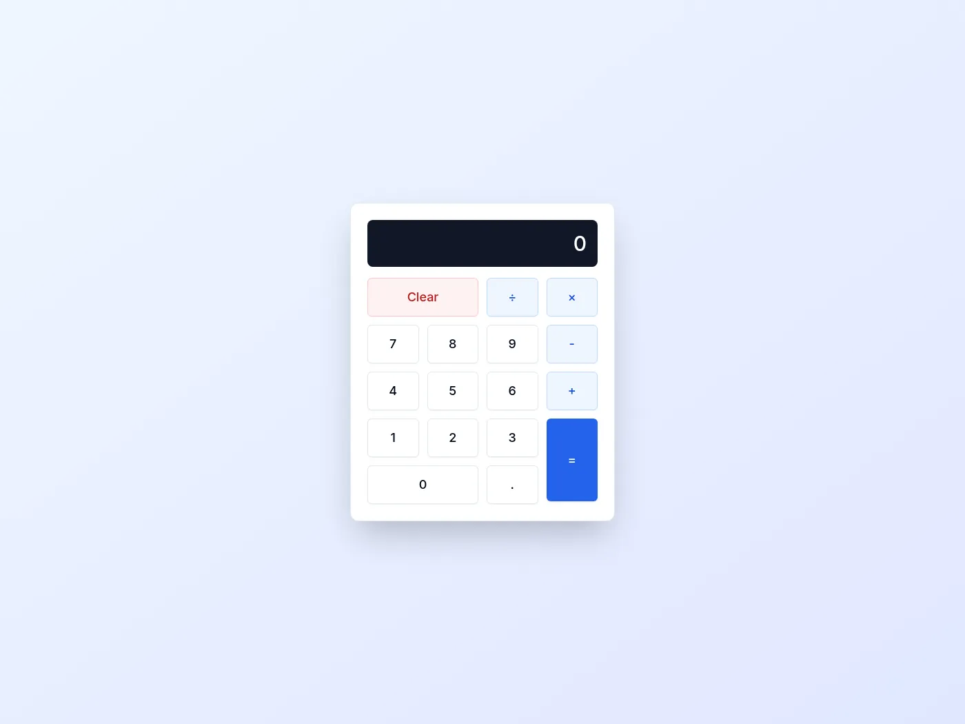 Simple Web Calculator