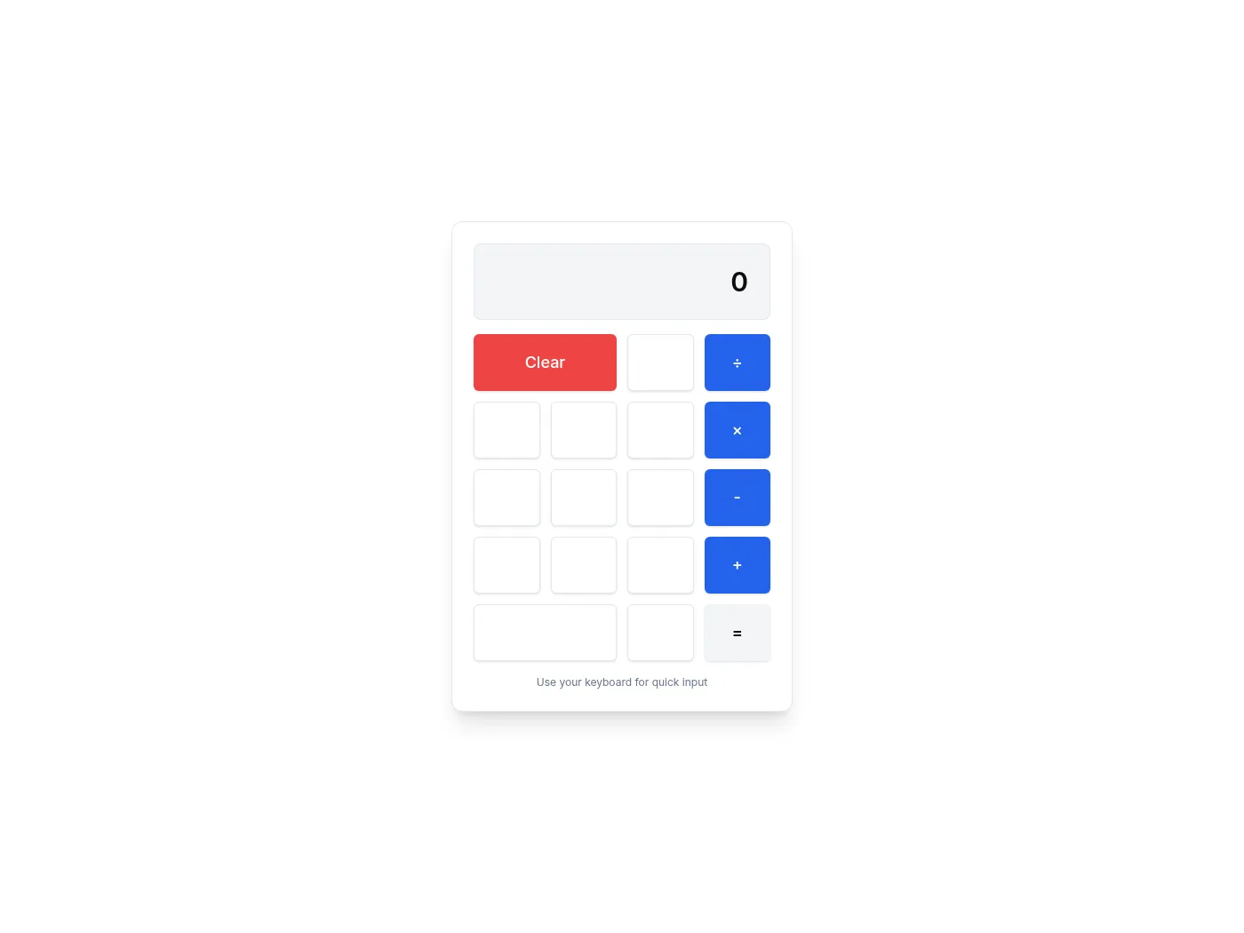 Simple Web Calculator