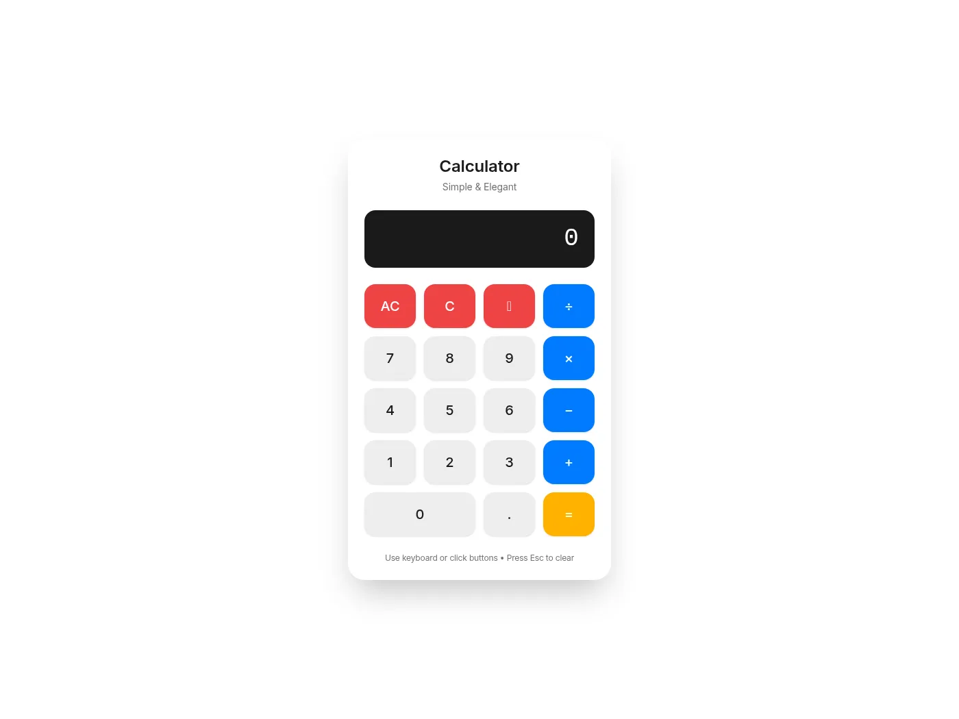 Simple Web Calculator