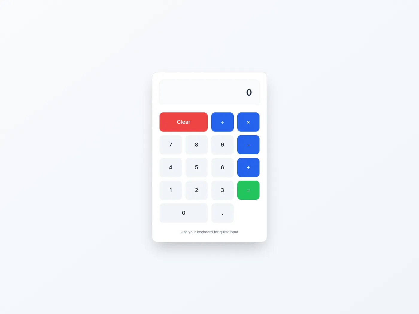 Simple Web Calculator