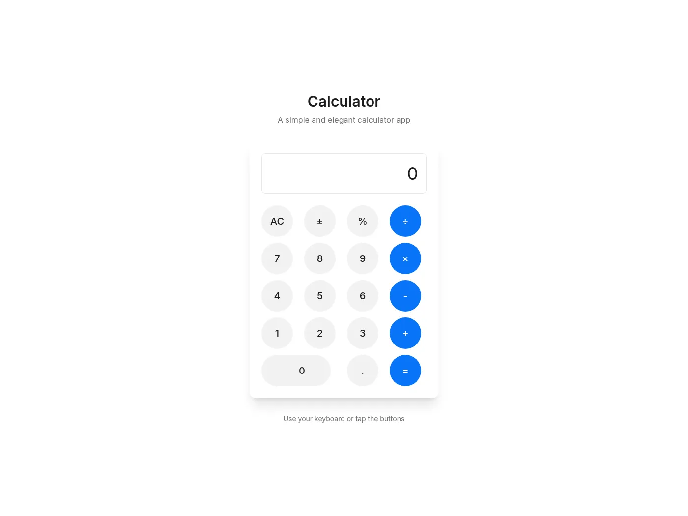 Simple Web Calculator