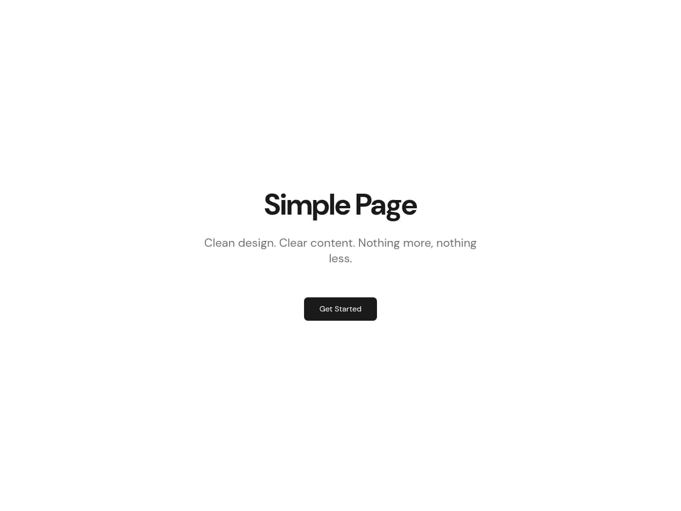 Simple Web Page