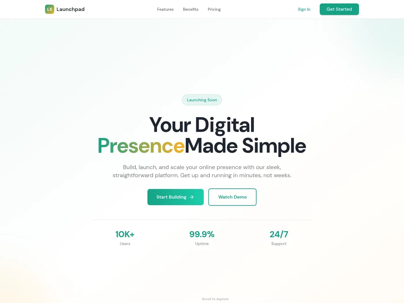 Simple Web Launchpad