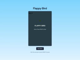 Simplest Flappy Bird Game