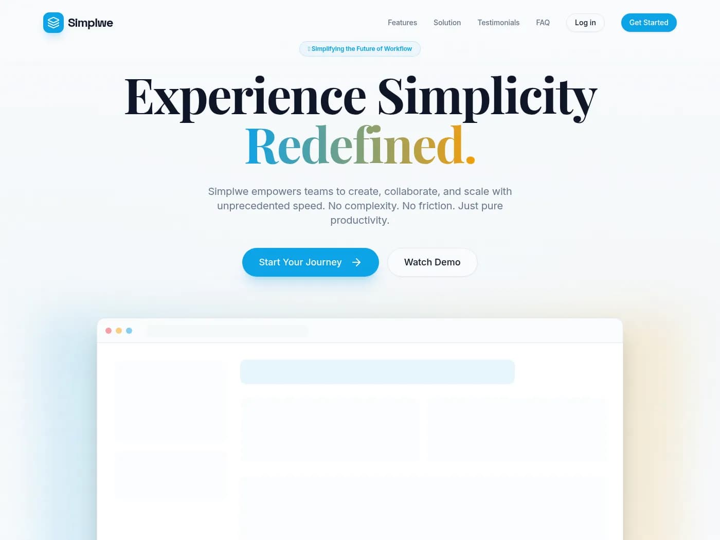 Simplwe Landing Page