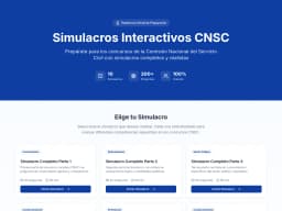 Página Web Funcional de Simulacros Interactivos para Concurso CNSC
