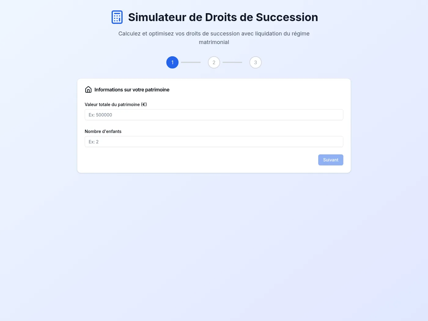 Simulateur Interactif de Droits de Succession et Optimisation Fiscale