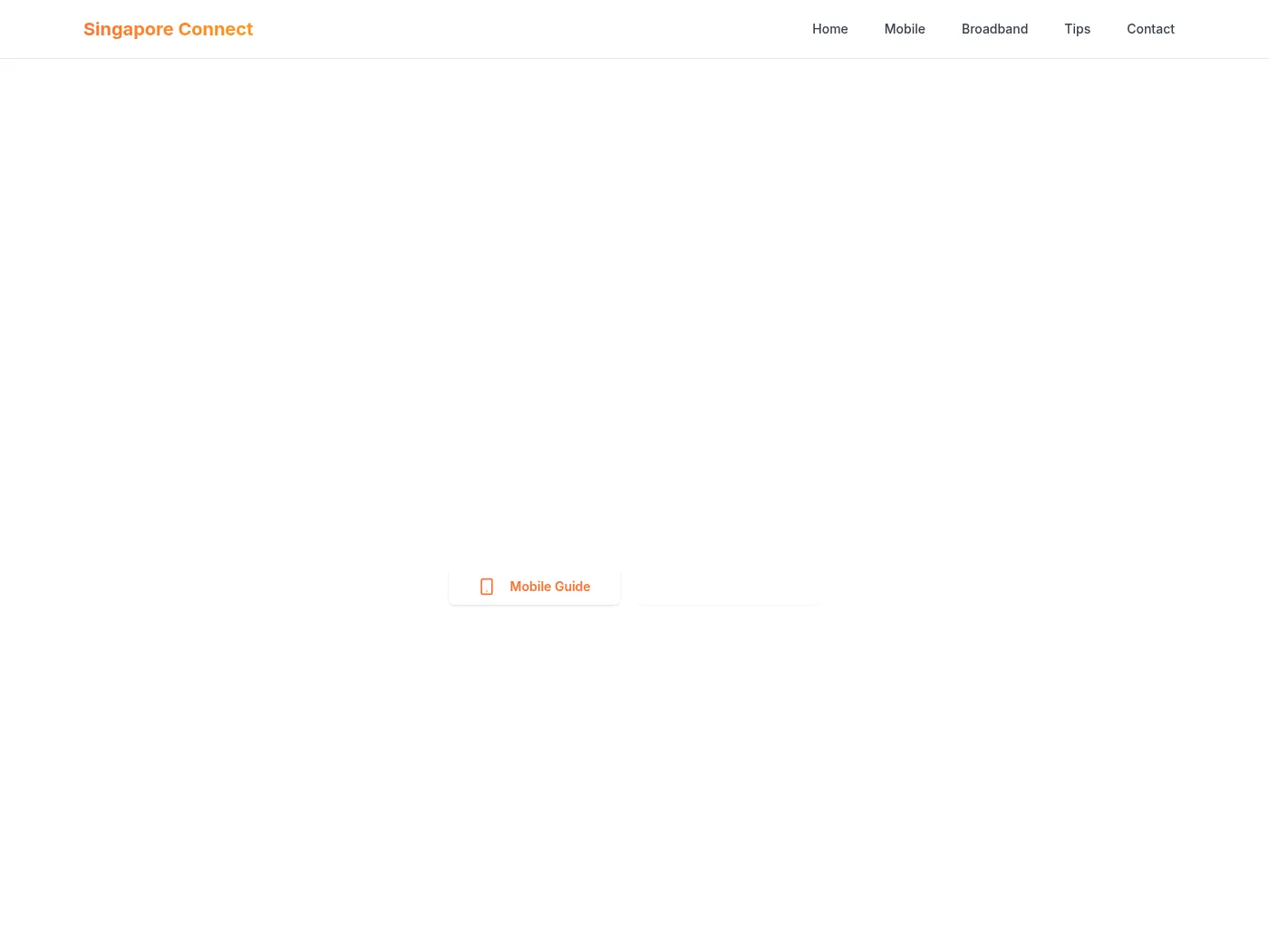 Singapore Mobile & Broadband Info Guide – One Page Website Template