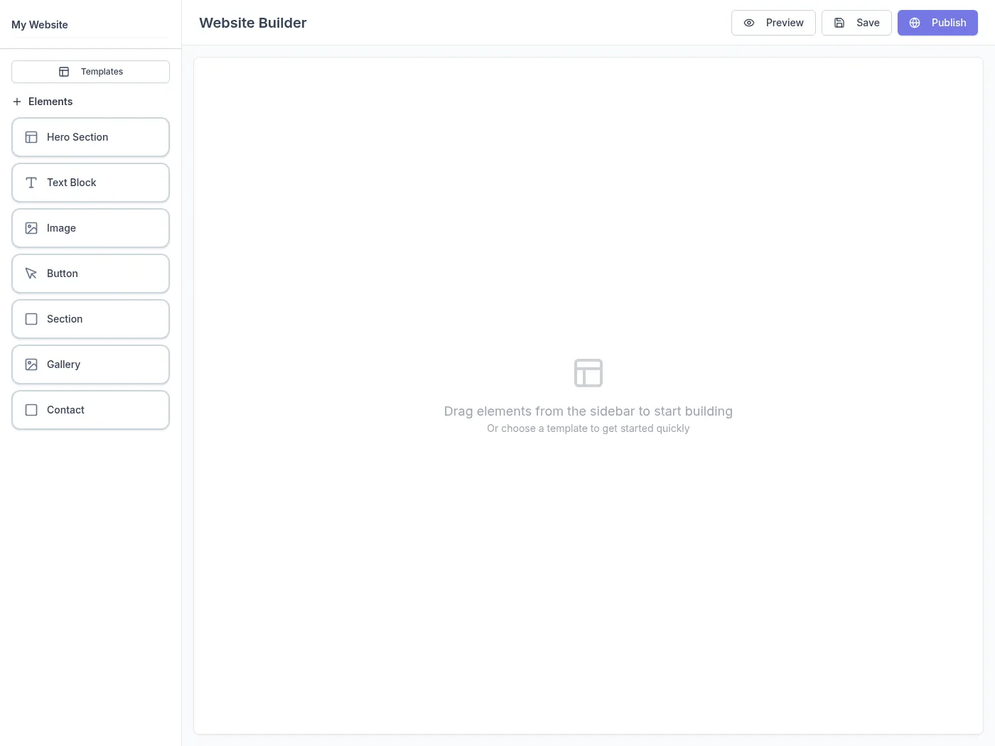 Instant Single Page Website Builder