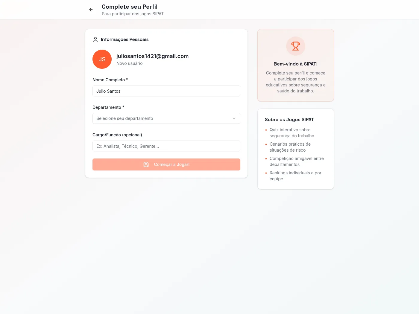 SIPAT Workplace Safety & Health Games Platform