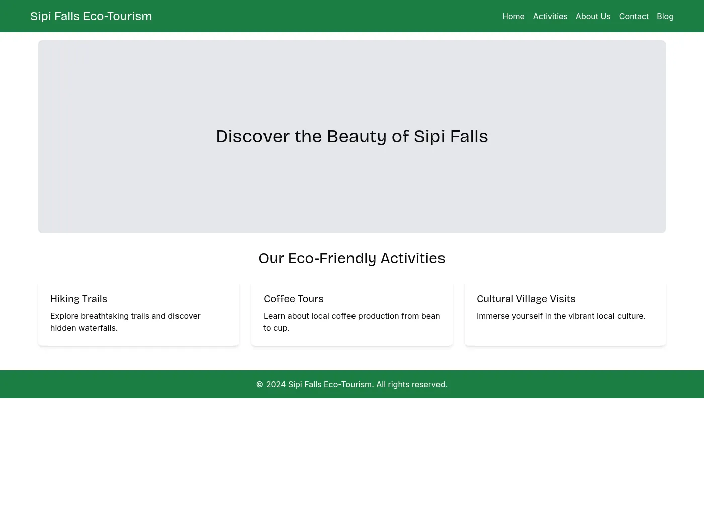 Sipi Falls Eco-Tourism Guide Website