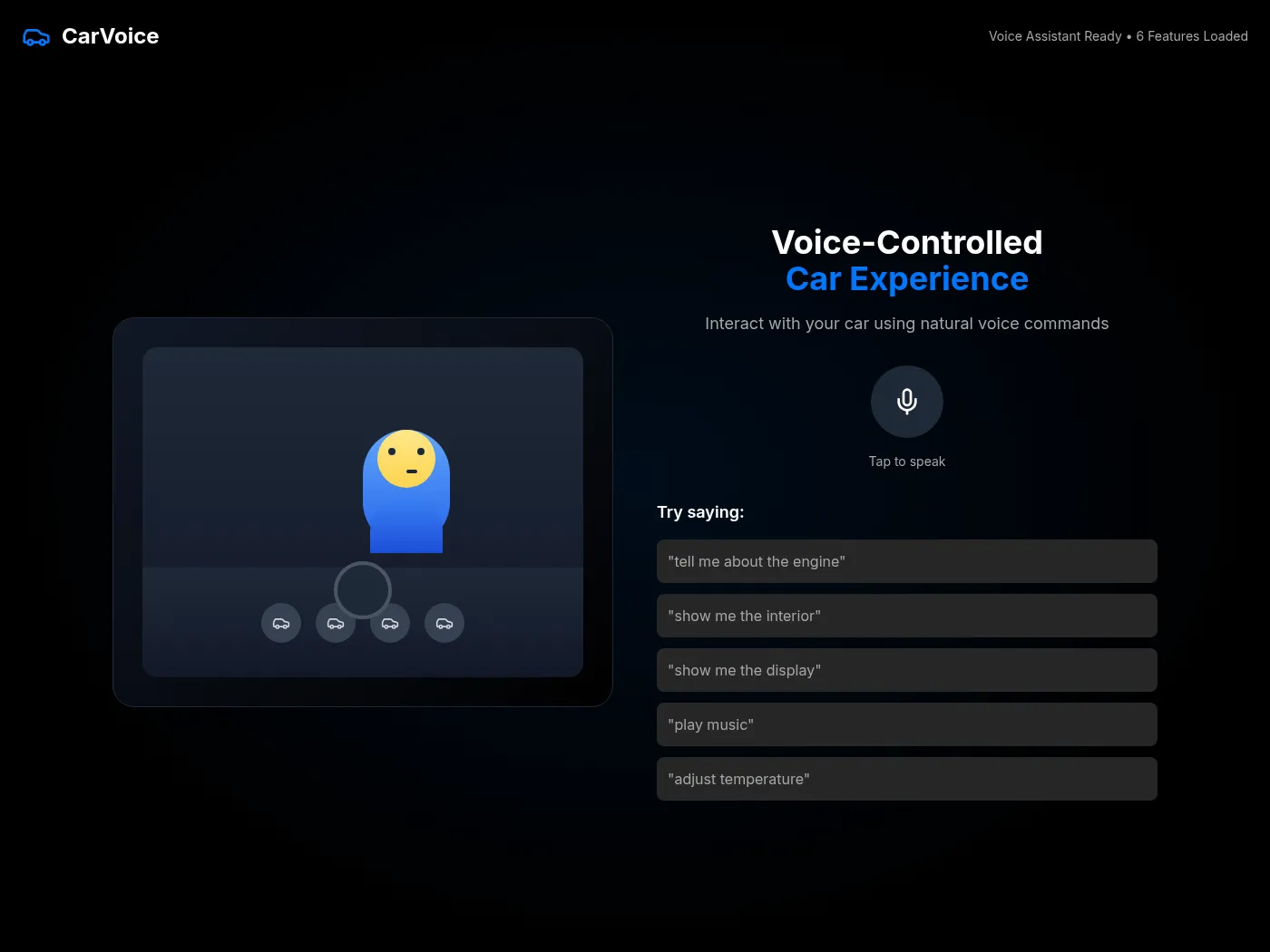 Siri-Enabled Car Showcase Website