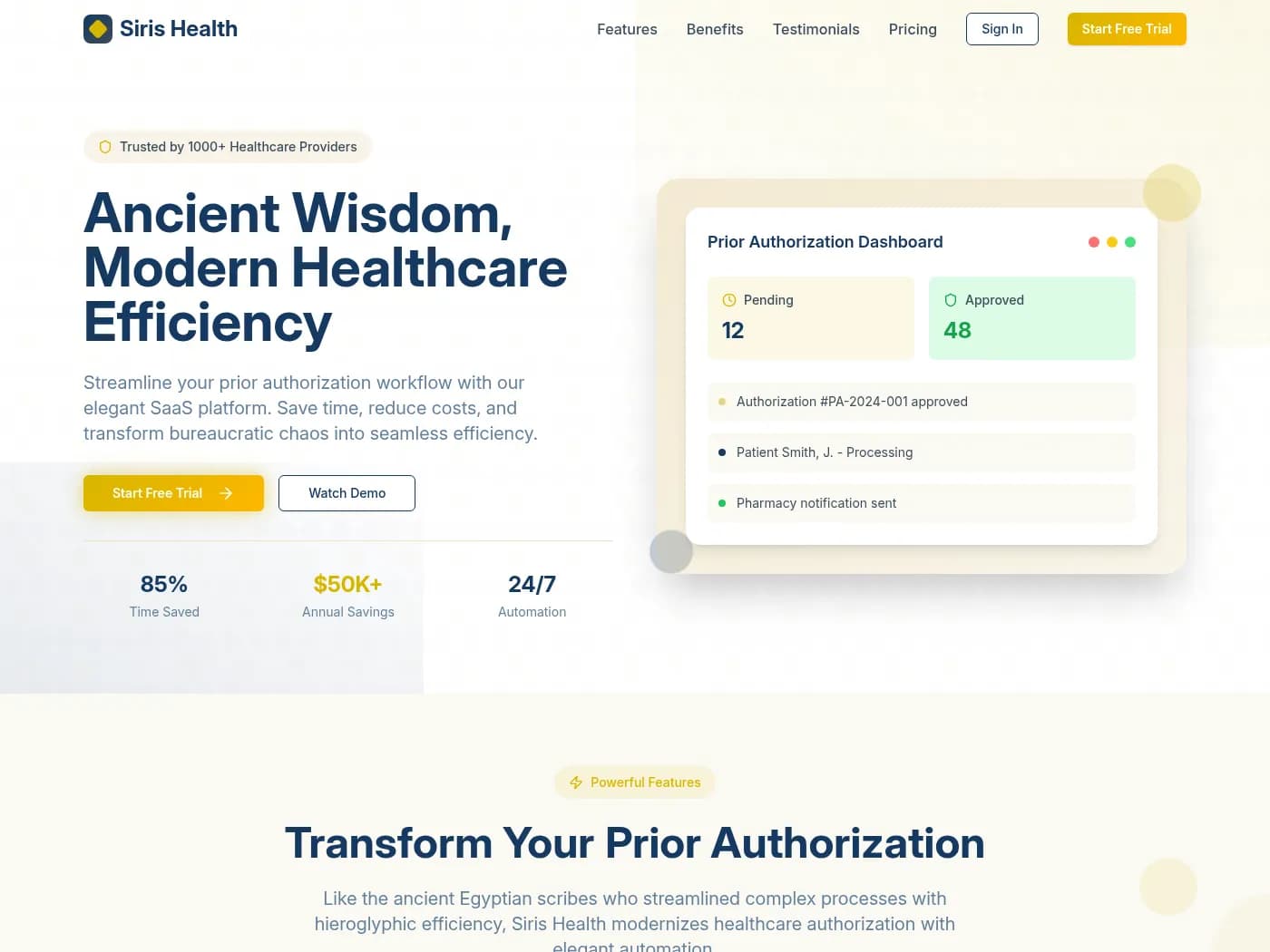 Siris Health – Ancient Wisdom, Modern Healthcare Efficiency